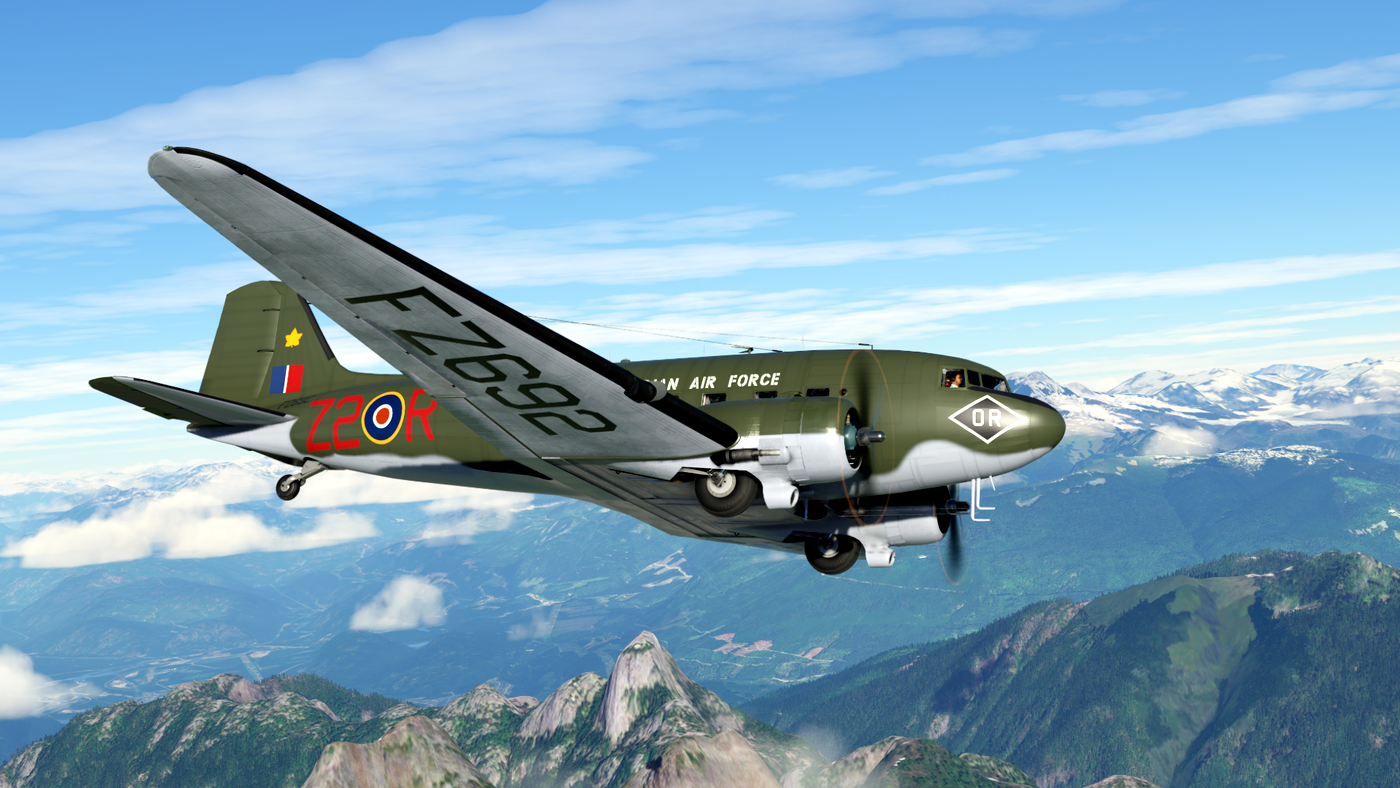 RCAF C-47 FZ692 of CWHM for Microsoft Flight Simulator | MSFS
