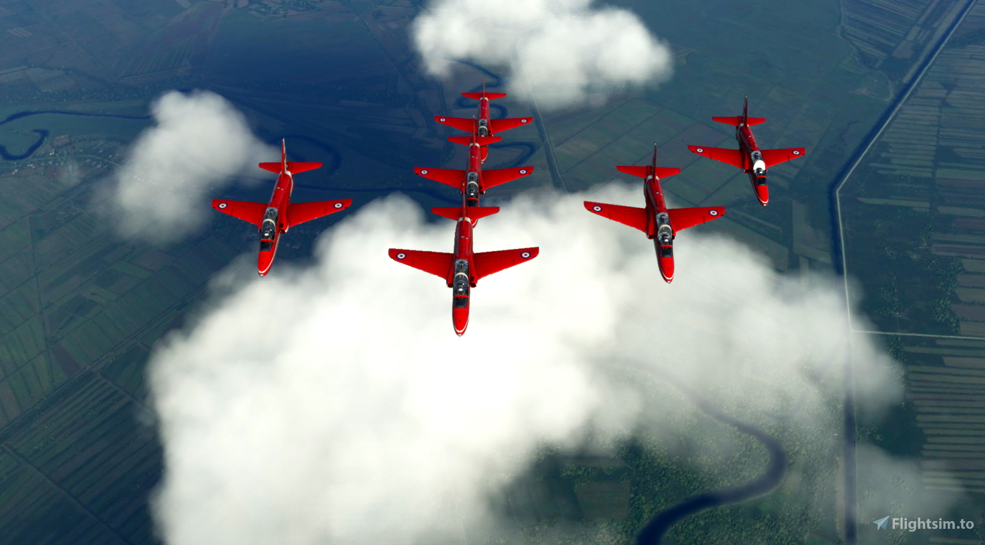 Red Arrows mod for Microsoft Flight Simulator | MSFS