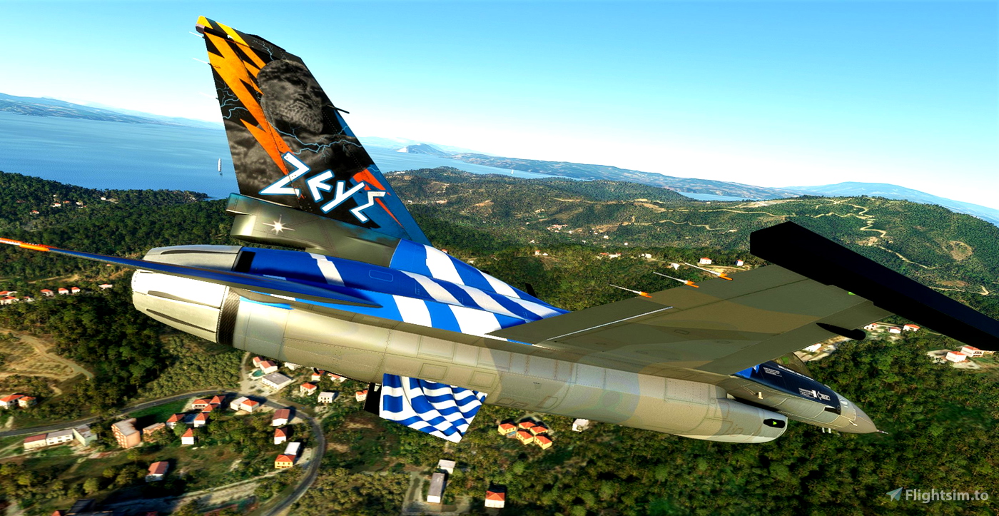 SC Designs F-16C Hellenic Air Force Demo Team “Zeus” for Microsoft ...
