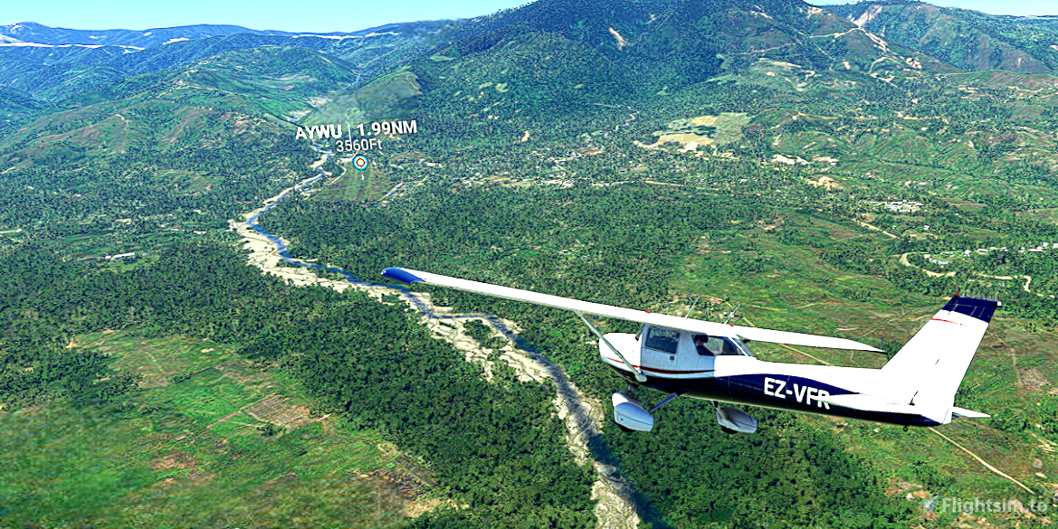 Ultralight Sightseeing - Papua New Guinea - Wau - Steep Runway 对于 ...