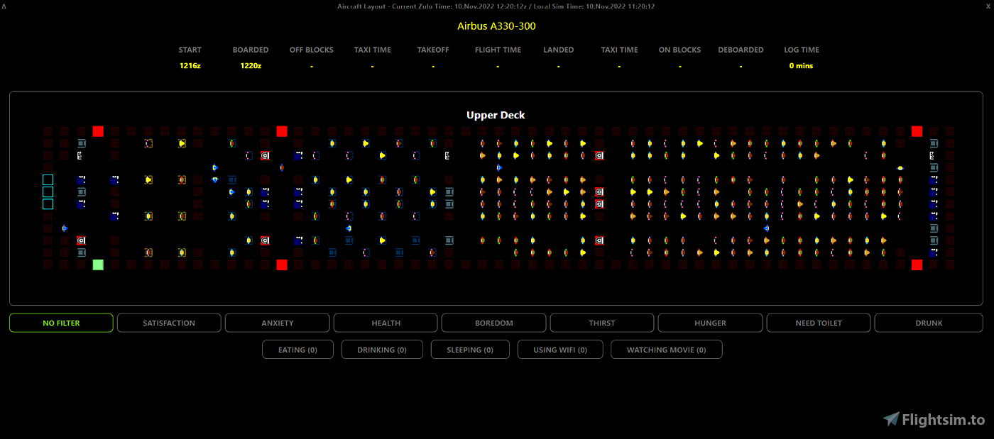 SLC Cabin Layout Swiss A330-300 with 236 Seats voor Microsoft Flight ...