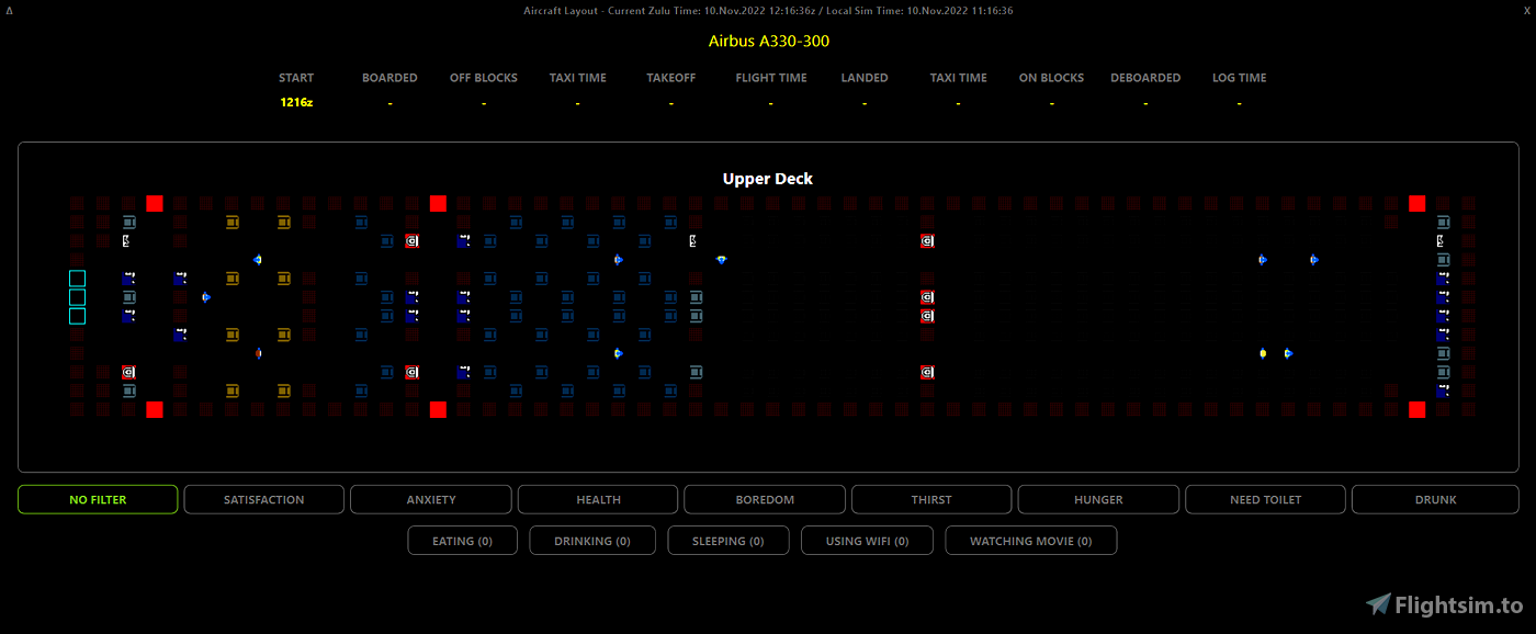 SLC Cabin Layout Swiss A330-300 with 236 Seats voor Microsoft Flight ...