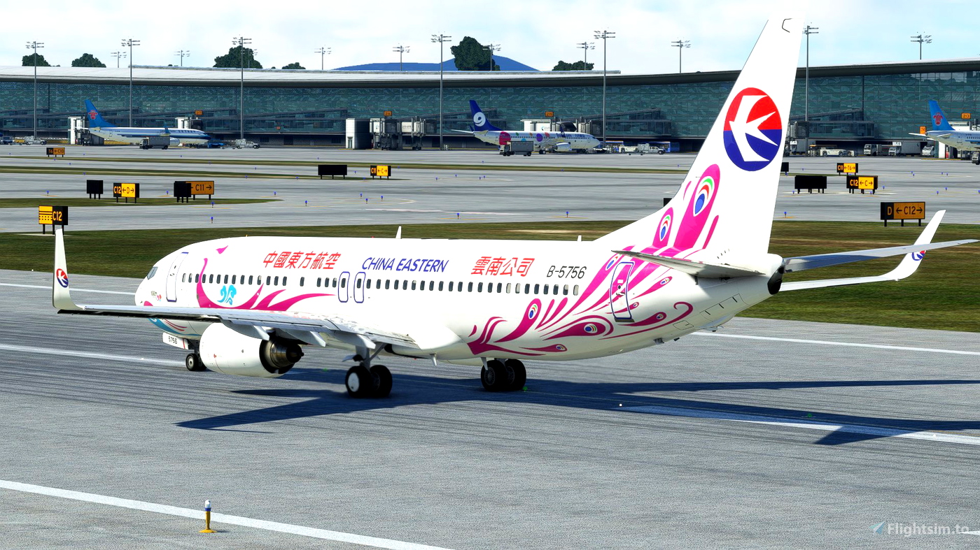 [SPECIAL] PMDG 737-800 China Eastern Yunnan 中国东方航空 B-5756 "Purple ...