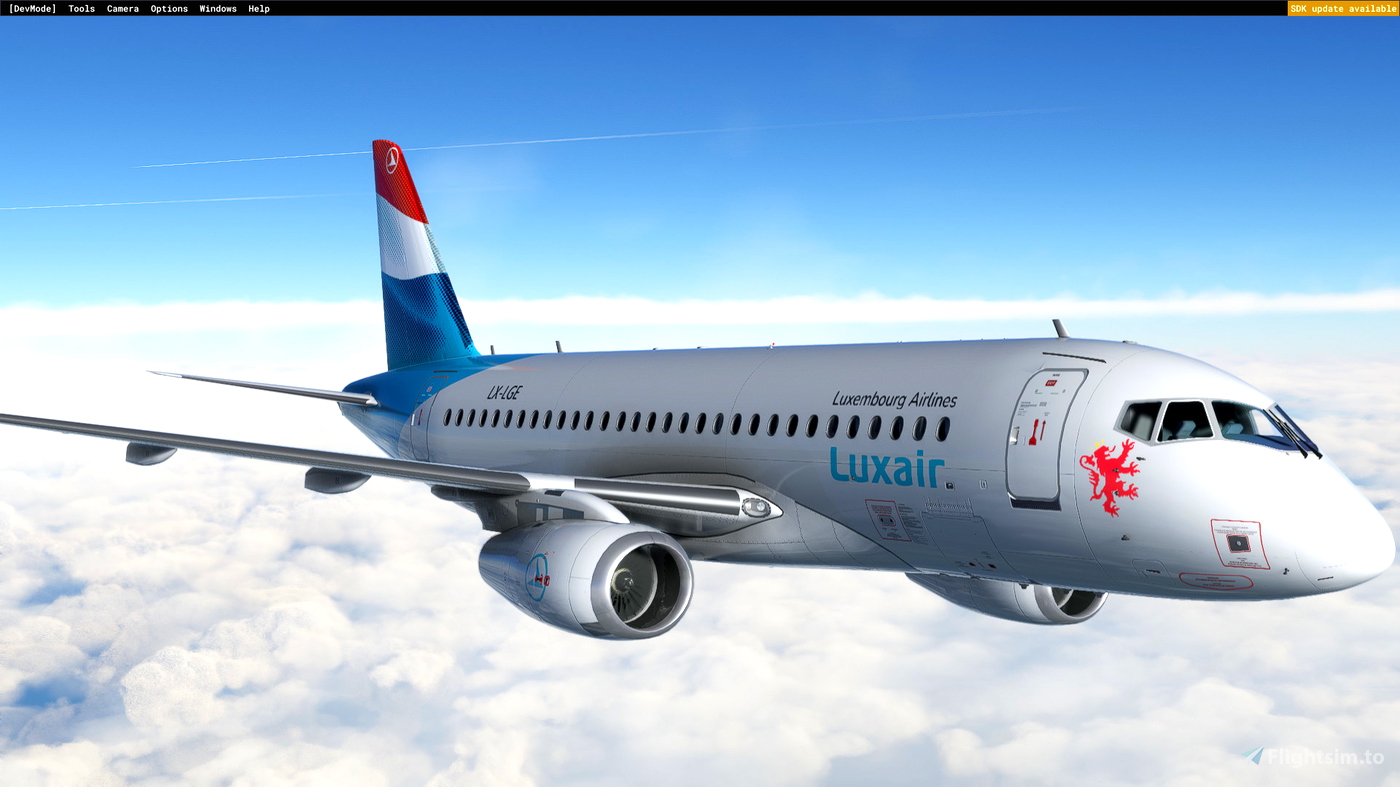 SU95X Headwind Simulations | Sukhoi superjet 100 Luxair LX-LGE for ...