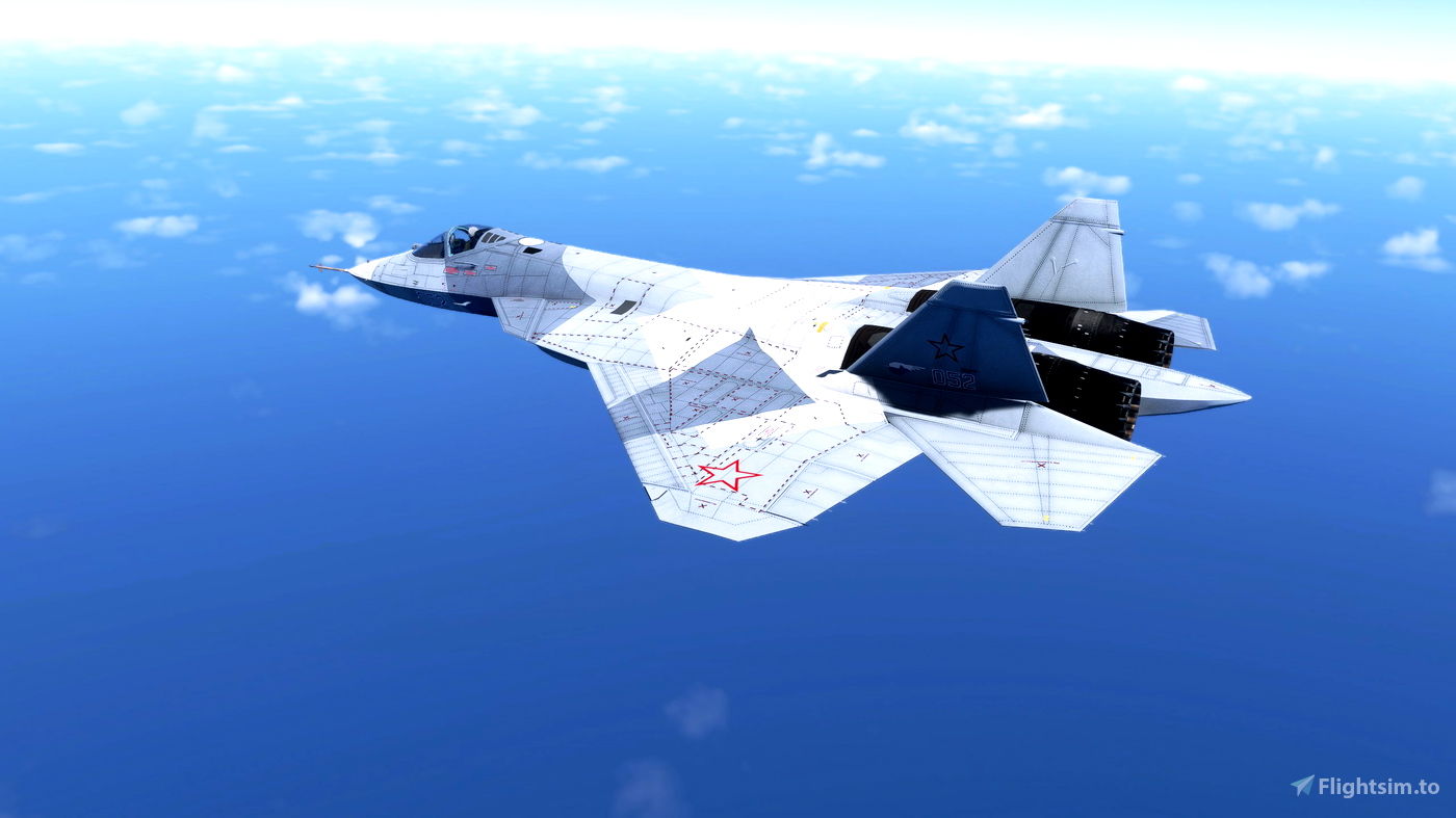Sukhoi Su-57 prototype T-50 for Microsoft Flight Simulator | MSFS