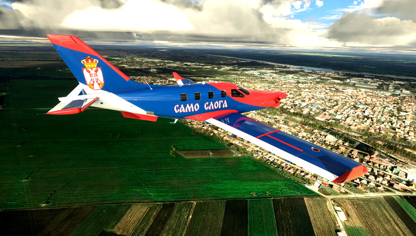 TBM 930 Livery Serbian Flag Theme for Microsoft Flight Simulator | MSFS