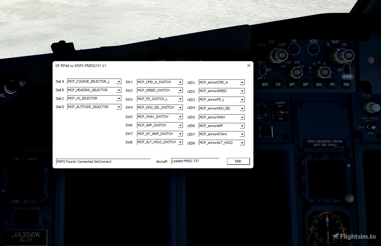 The connection application for GF-RP48 and PMDG737 for Microsoft Flight Simulator | MSFS