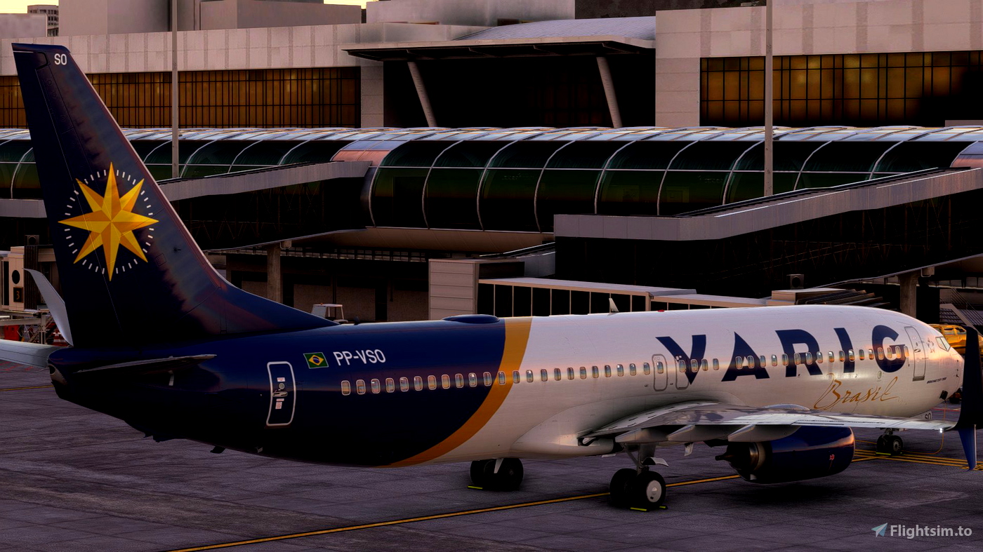 VARIG 737-800 PP-VSO PMDG (PT-SSO based) for Microsoft Flight Simulator ...