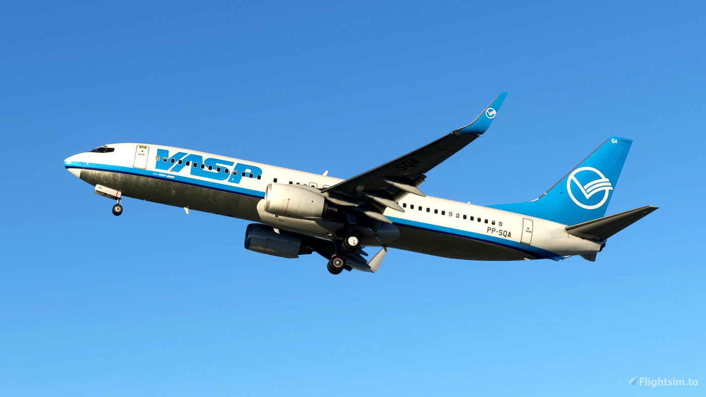 VASP Old Colors 737-800 PP-SQA PMDG for Microsoft Flight Simulator | MSFS