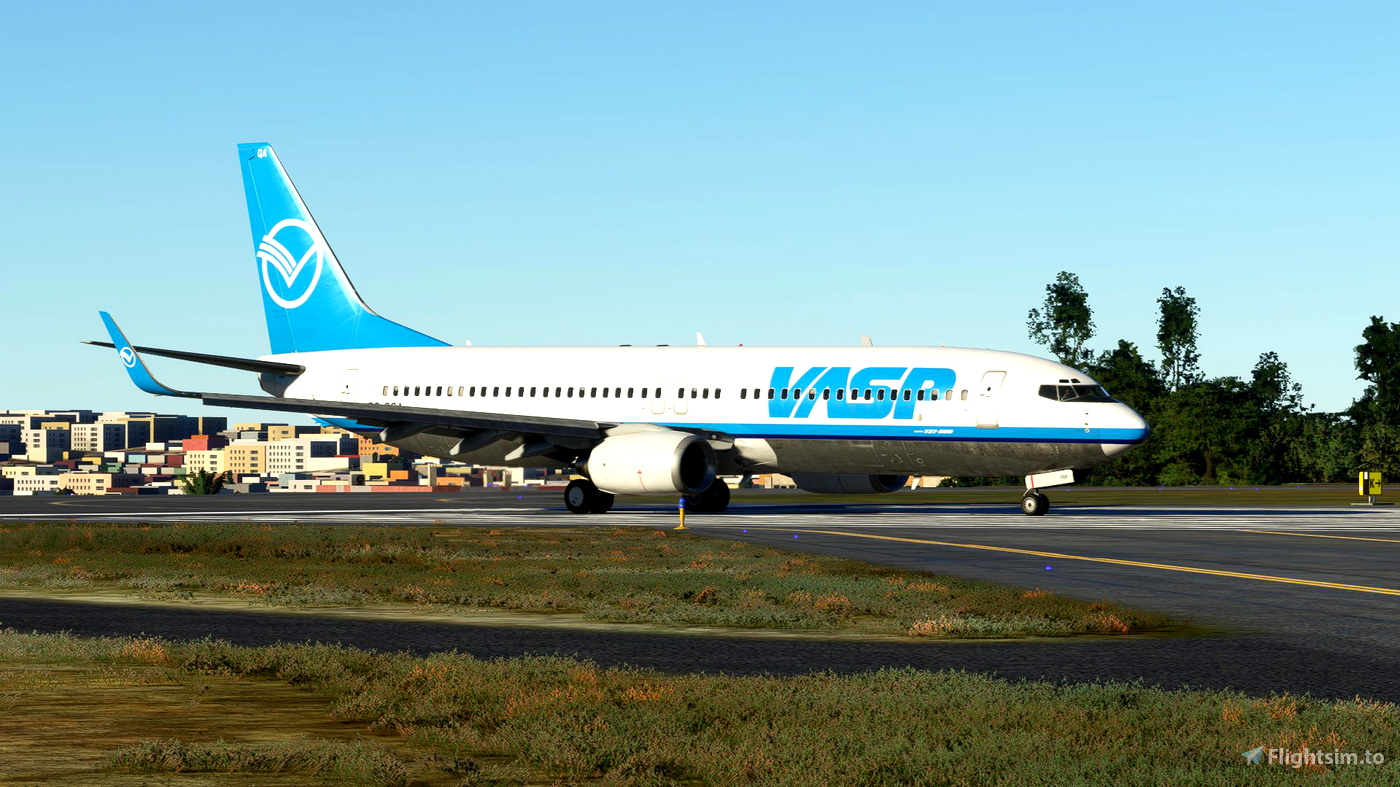 VASP Old Colors 737-800 PP-SQA PMDG for Microsoft Flight Simulator | MSFS