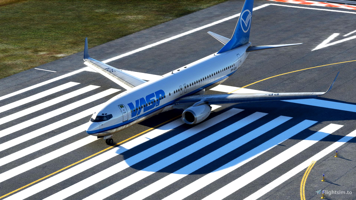 VASP Old Colors 737-800 PP-SQA PMDG for Microsoft Flight Simulator | MSFS
