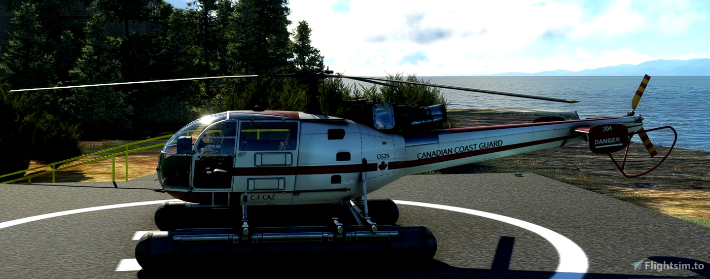 Canadian Coast Guard Taog Alouette III C-FCAZ 70s Livery for Microsoft ...