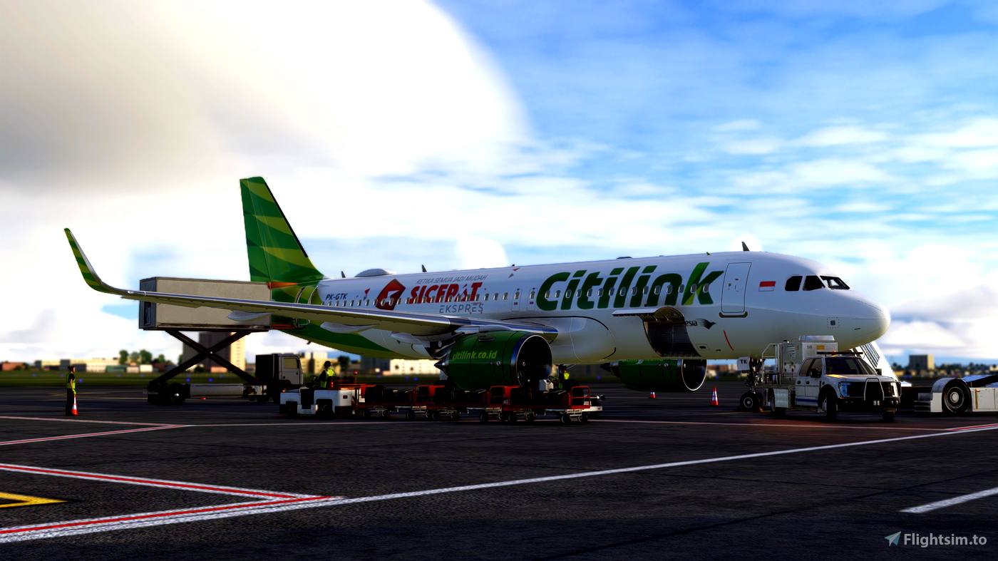 [A32NX] FlyByWire A320 NEO Citilink "SICEPAT" Livery PK-GTK, GQJ, GQG ...