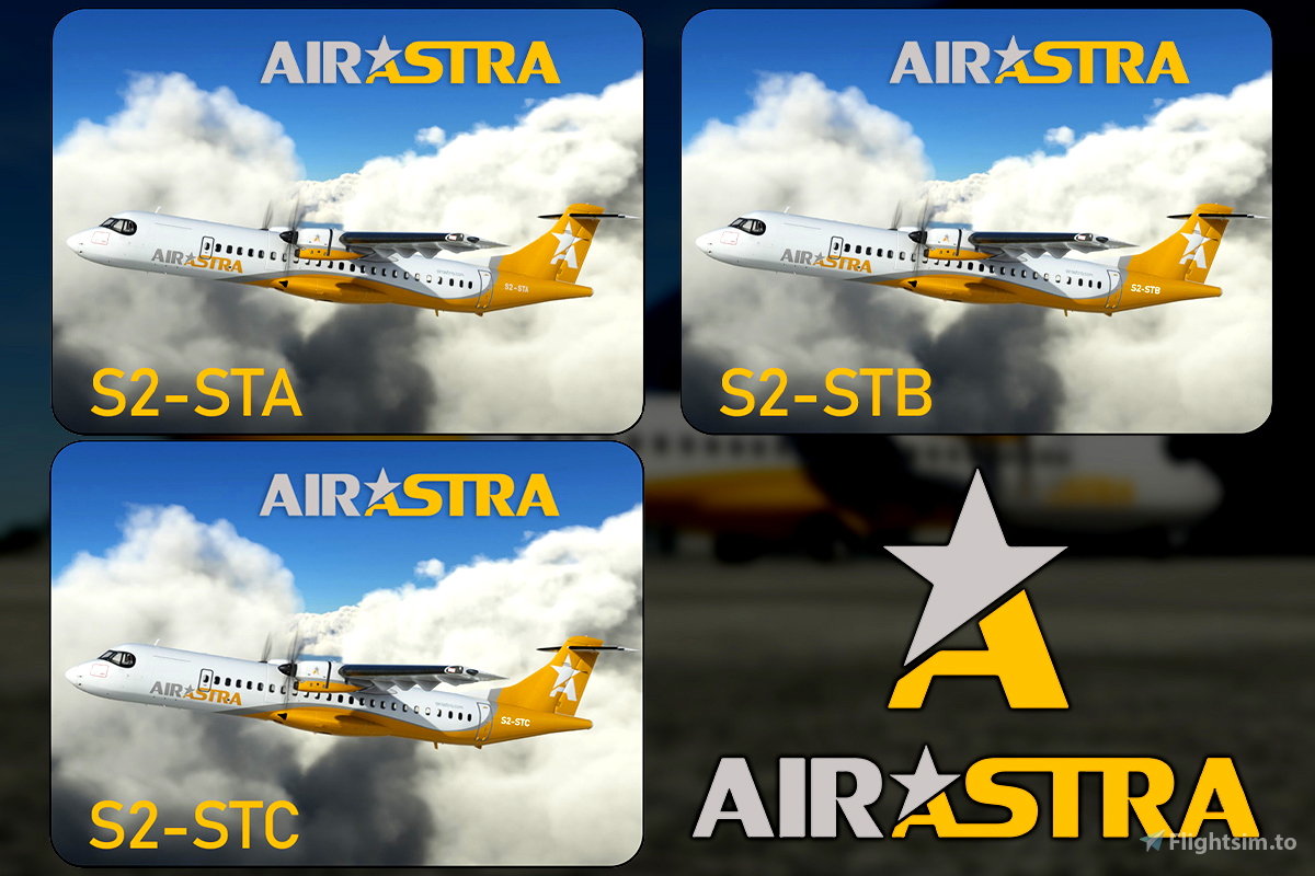 Air Astra ATR 72-600 whole FLEET with custom cabin decals for Microsoft ...