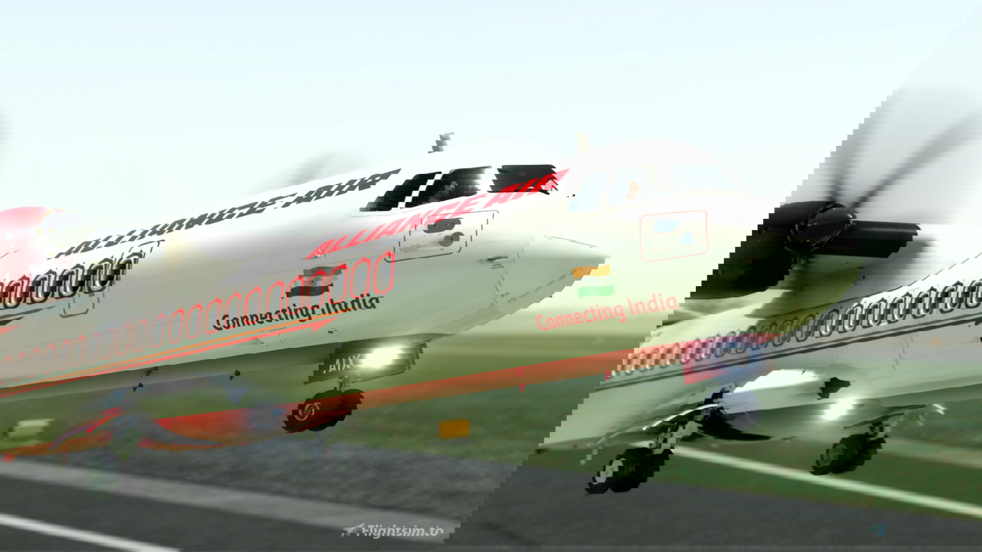 Alliance Air (India) Microsoft ATR 72-600 (VT-AIX) Red Belly with Cabin ...