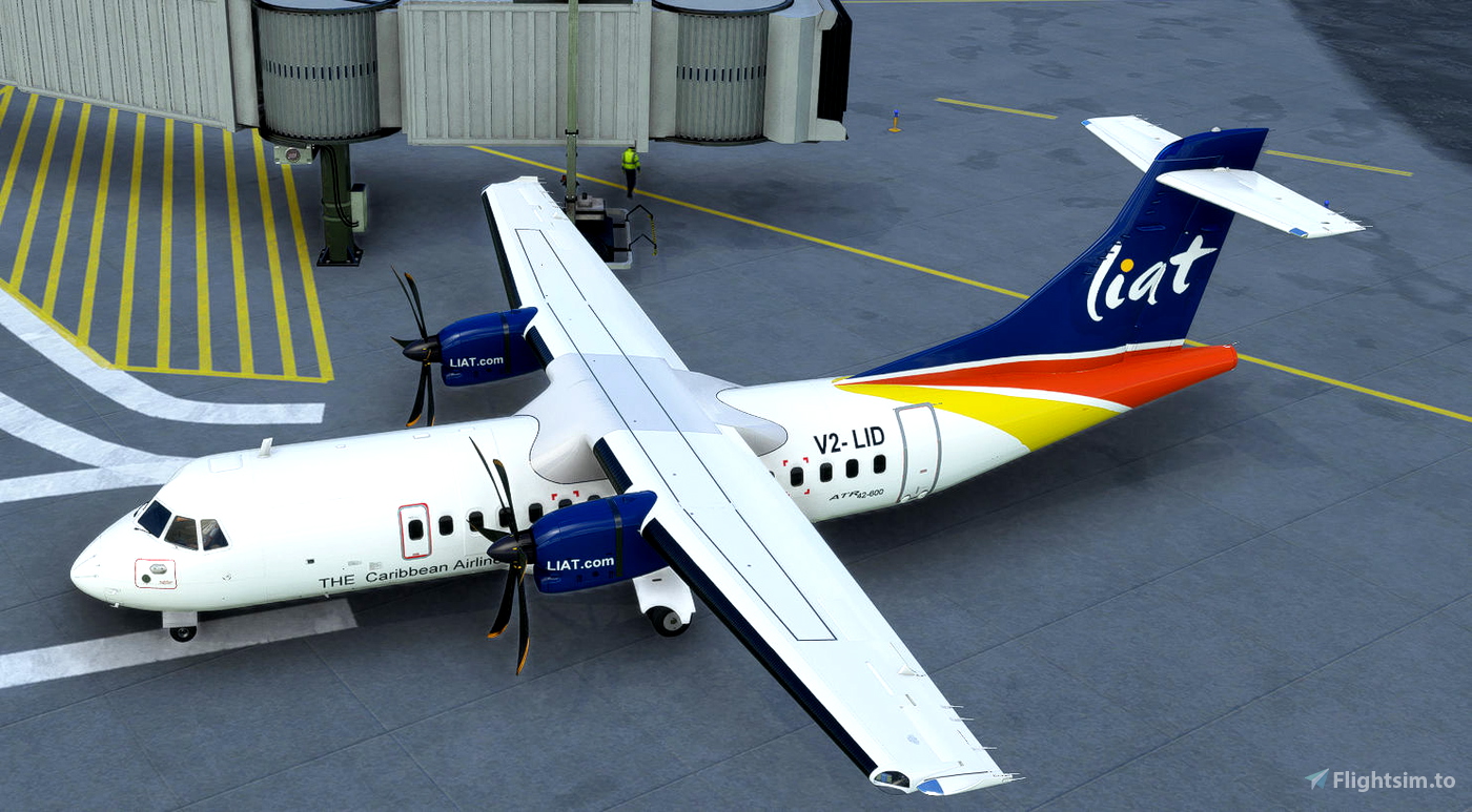 ATR42-600 LIAT Airline (V2-LID) for Microsoft Flight Simulator | MSFS