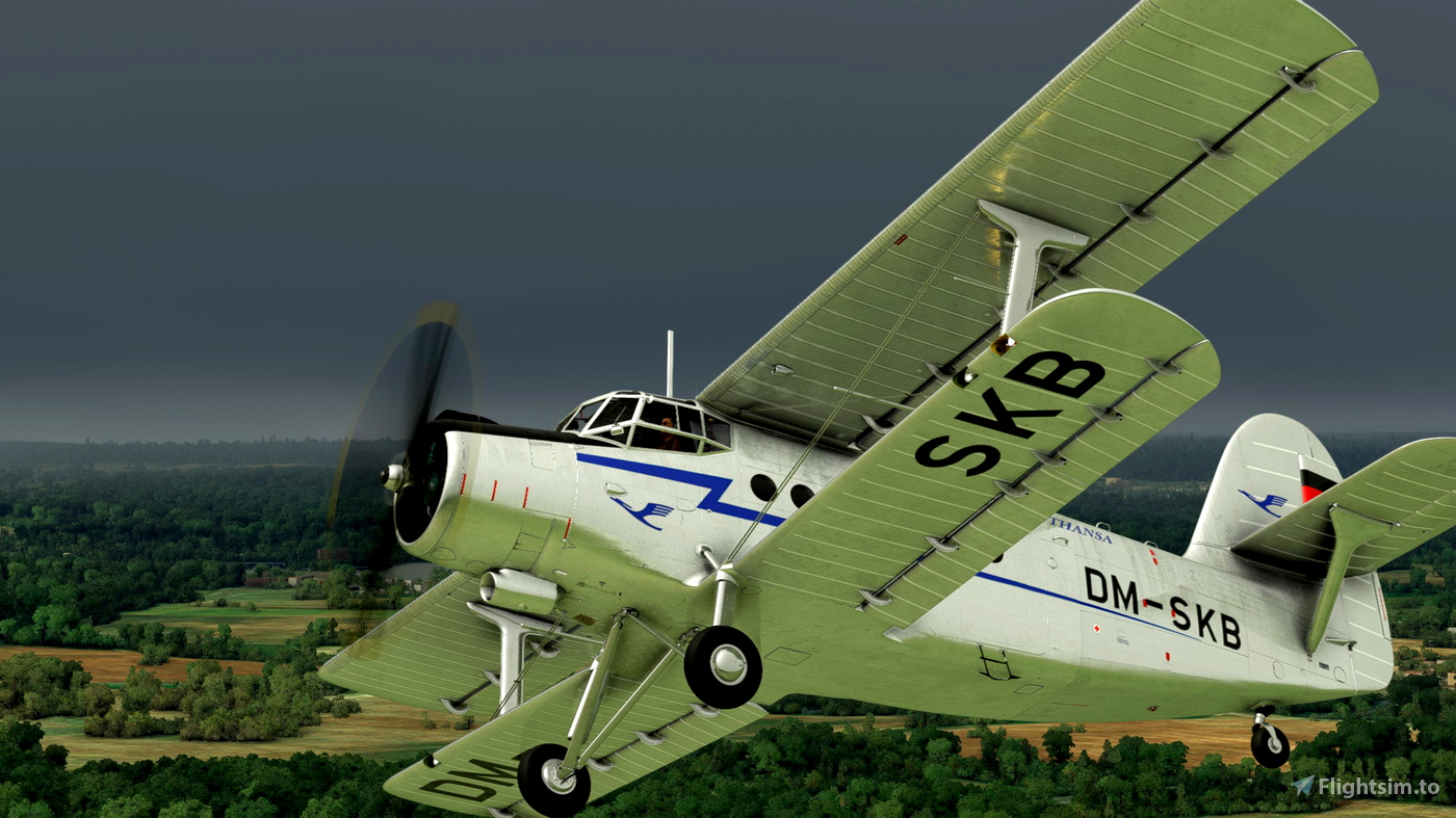 ATS Antonov AN-2 DM-SKB DDR - Lufthansa ca. 1960 for Microsoft Flight ...