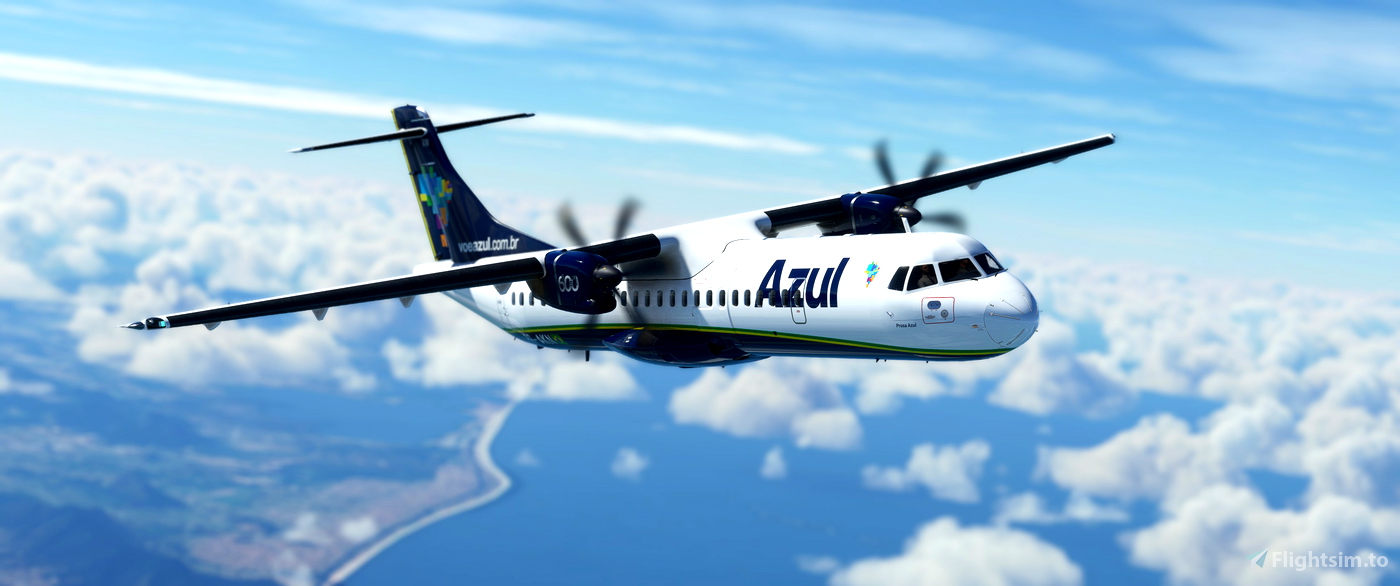 Azul (New Livery + Custom Cabin Interior) | PR-AKN | Asobo ATR 72-600 ...