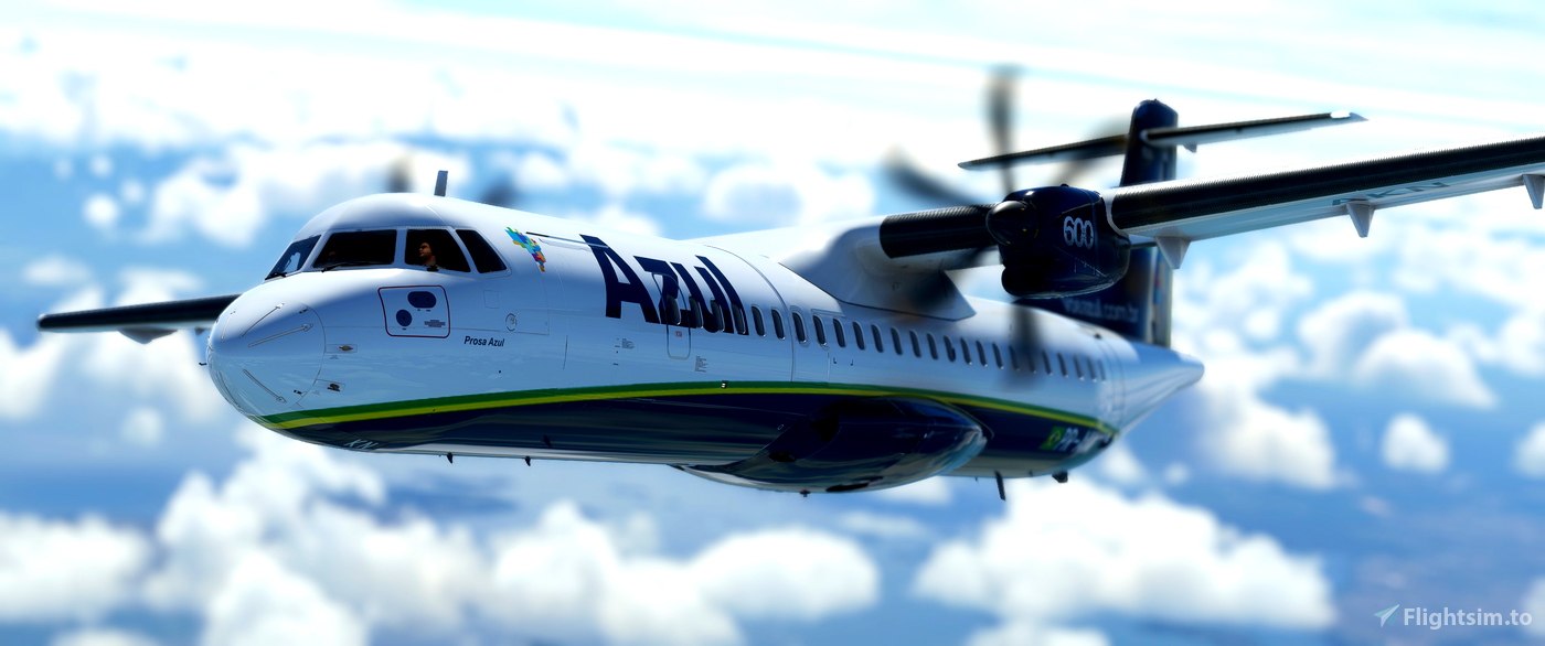 Azul (New Livery + Custom Cabin Interior) | PR-AKN | Asobo ATR 72-600 ...
