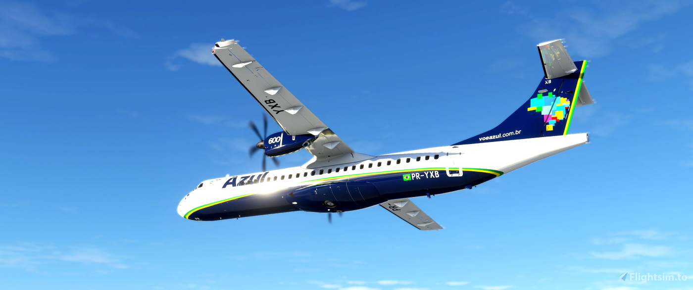 Azul (New Livery + Custom Cabin Interior) | PR-YXB | Asobo ATR 72-600 ...