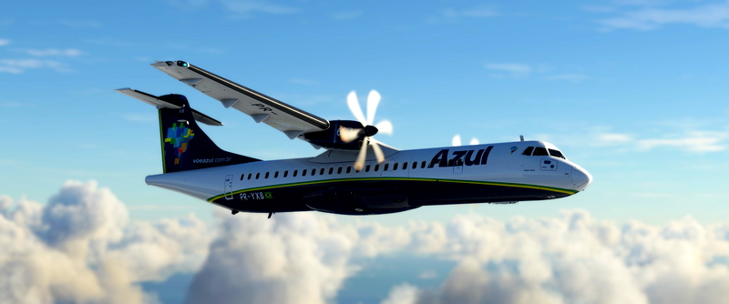 Azul (New Livery + Custom Cabin Interior) | PR-YXB | Asobo ATR 72-600 ...