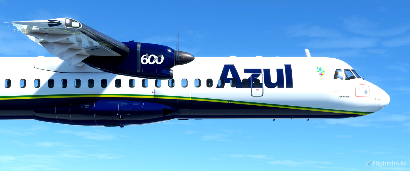 Azul (New Livery + Custom Cabin Interior) | PR-YXB | Asobo ATR 72-600 ...