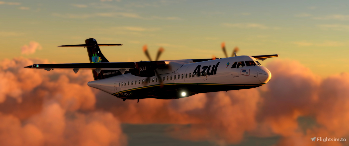 Azul (New Livery + Custom Cabin Interior) | PR-YXB | Asobo ATR 72-600 ...