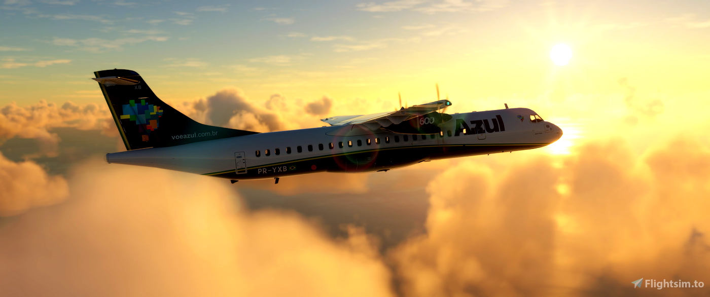 Azul (New Livery + Custom Cabin Interior) | PR-YXB | Asobo ATR 72-600 ...