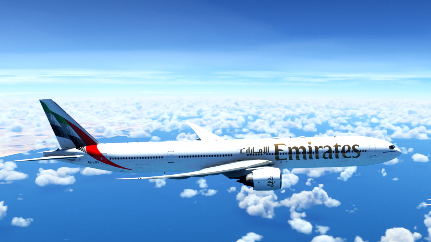 CS Boeing 777-300GE Emirates New Livery 4K & 8K for Microsoft Flight ...