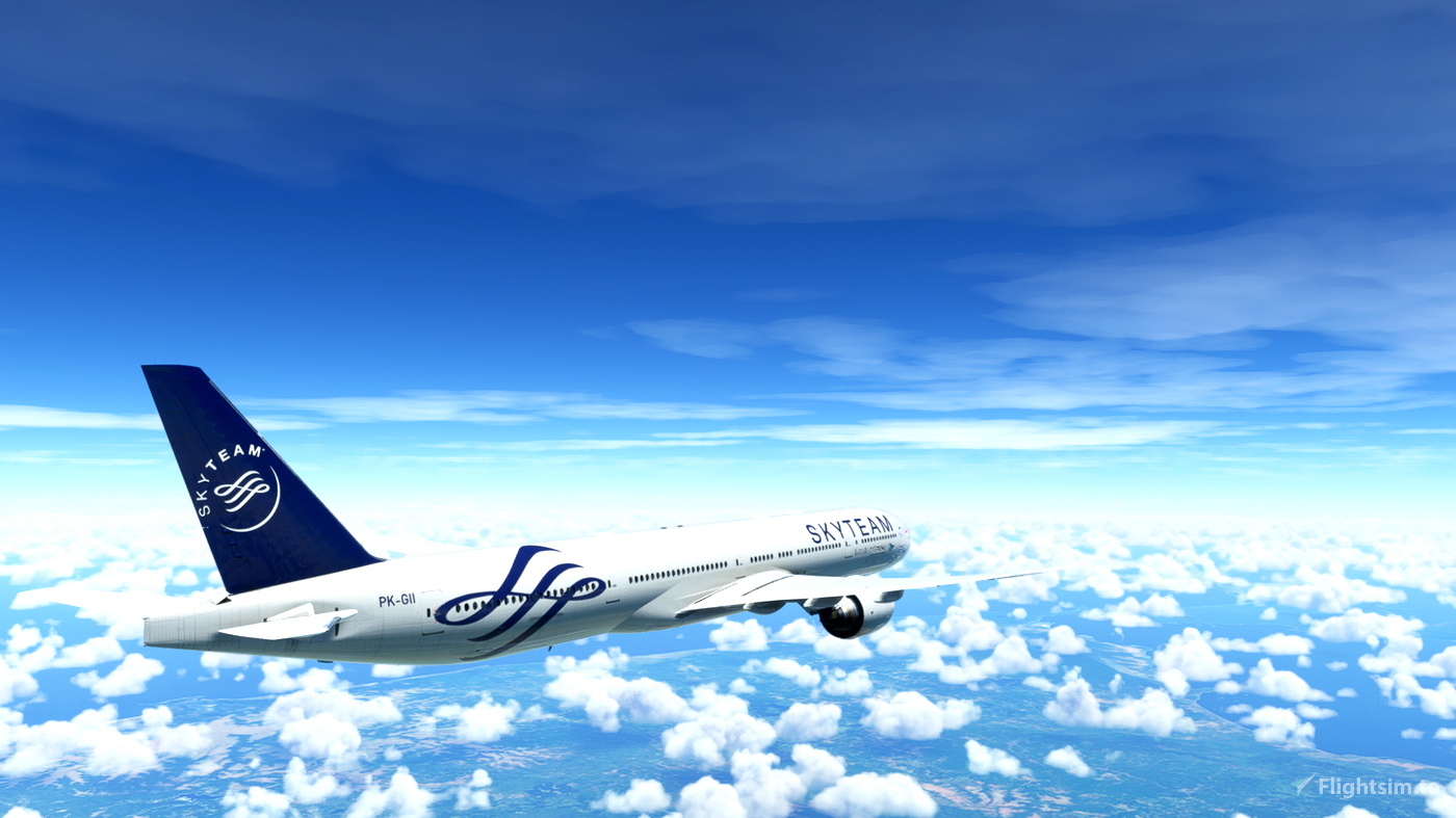 CS Boeing 777-300GE Garuda Indonesia Skyteam PK-GII 8K for Microsoft ...