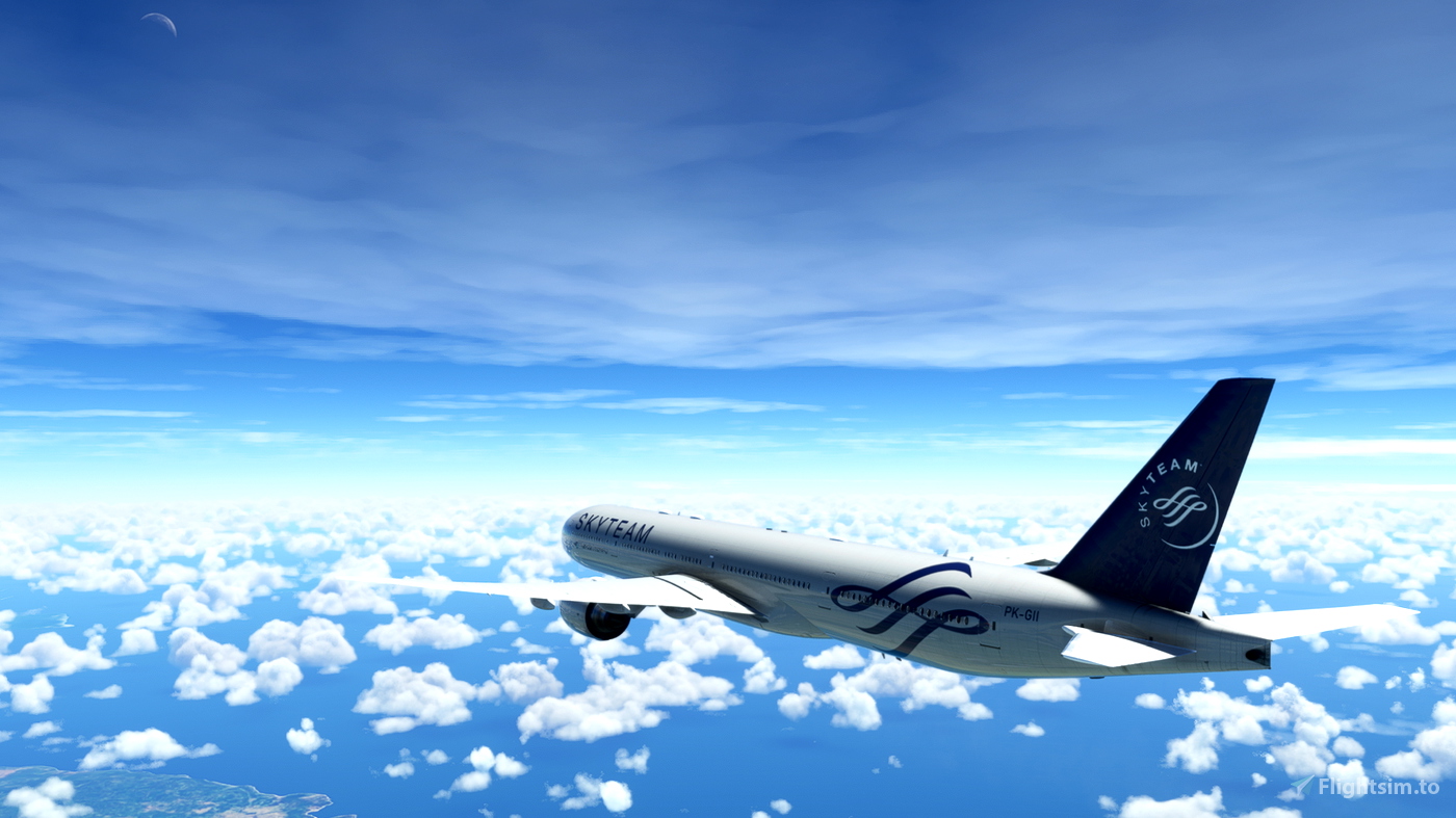 CS Boeing 777-300GE Garuda Indonesia Skyteam PK-GII 8K for Microsoft ...