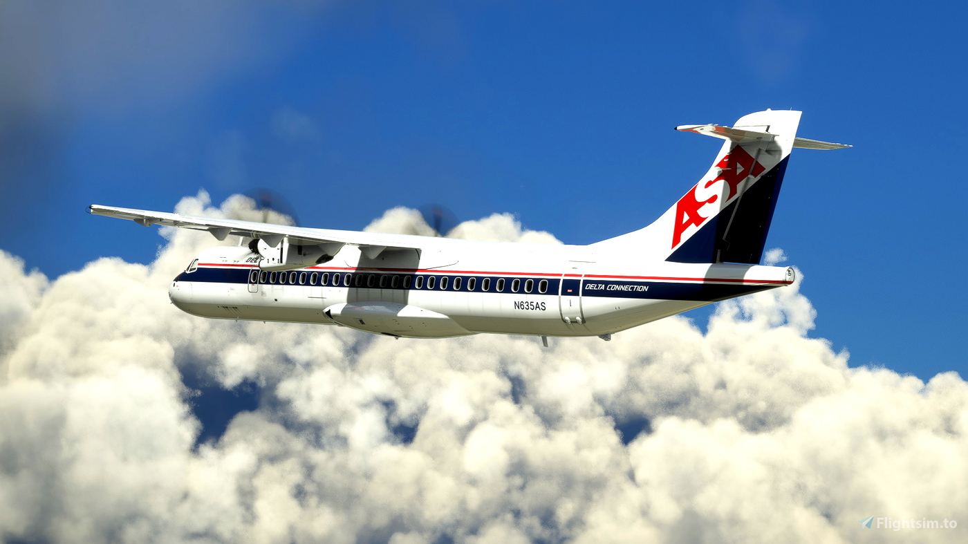 Delta Connection Asa N635as Asobo Atr 72 600 Pour Microsoft Flight Simulator Msfs