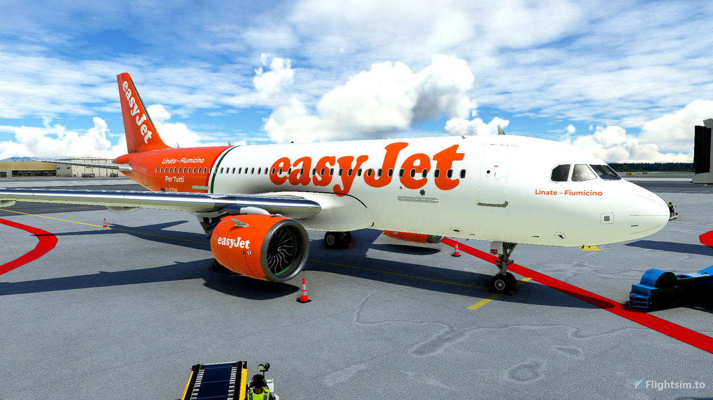 [A32NX] EasyJet G-EZIW-A320 Linate-Fiumicino (Italia) livery for ...