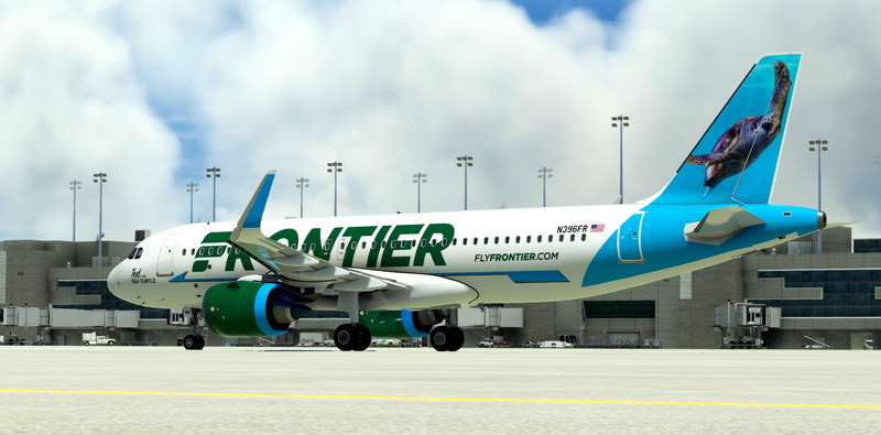 FBW A32NX Frontier | N396FR | Ted the Sea Turtle | 8K for Microsoft ...