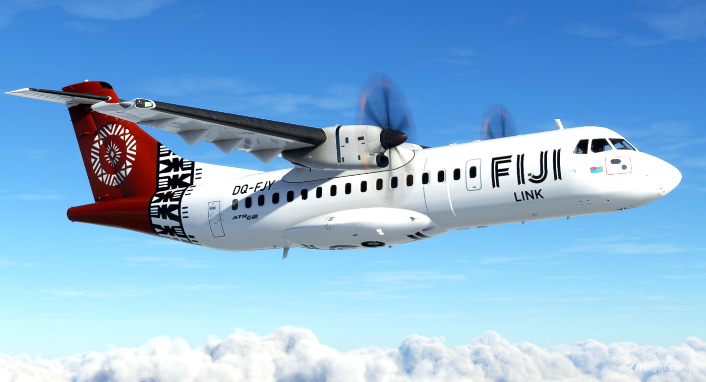 Fiji Link (Fiji Airways) DQ-FJY | (Custom Cockpit) Expert Series (Asobo) ATR 42-600 [4K] pour ...