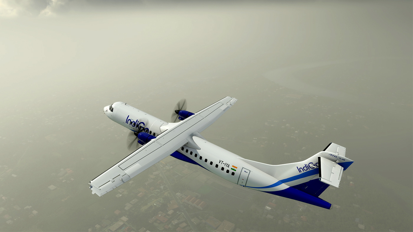 Indigo Asobo ATR 72-600 VT-IYA 8K for Microsoft Flight Simulator | MSFS