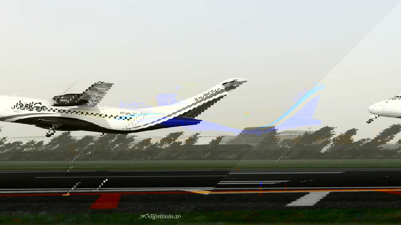 Indigo Asobo ATR 72-600 VT-IYA 8K for Microsoft Flight Simulator | MSFS