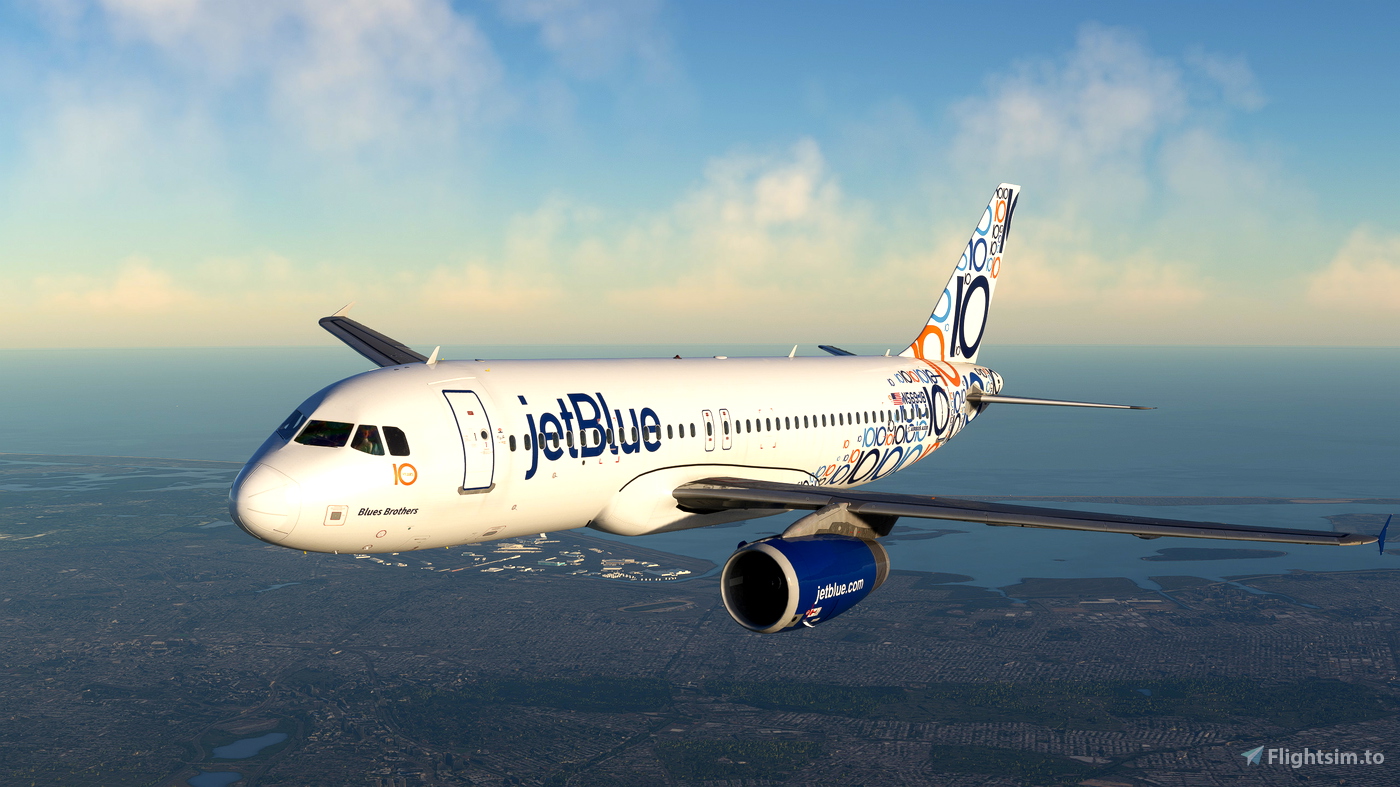 JetBlue "10 Years" - LatinVFR A320 for Microsoft Flight Simulator | MSFS