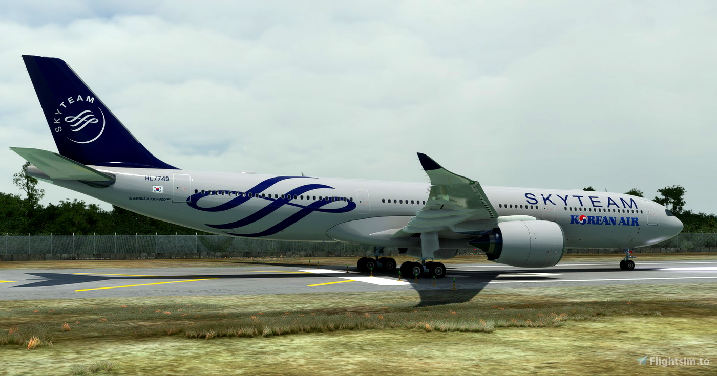 Korean Air "Skyteam livery" Headwind A330-900 for Microsoft Flight Simulator | MSFS