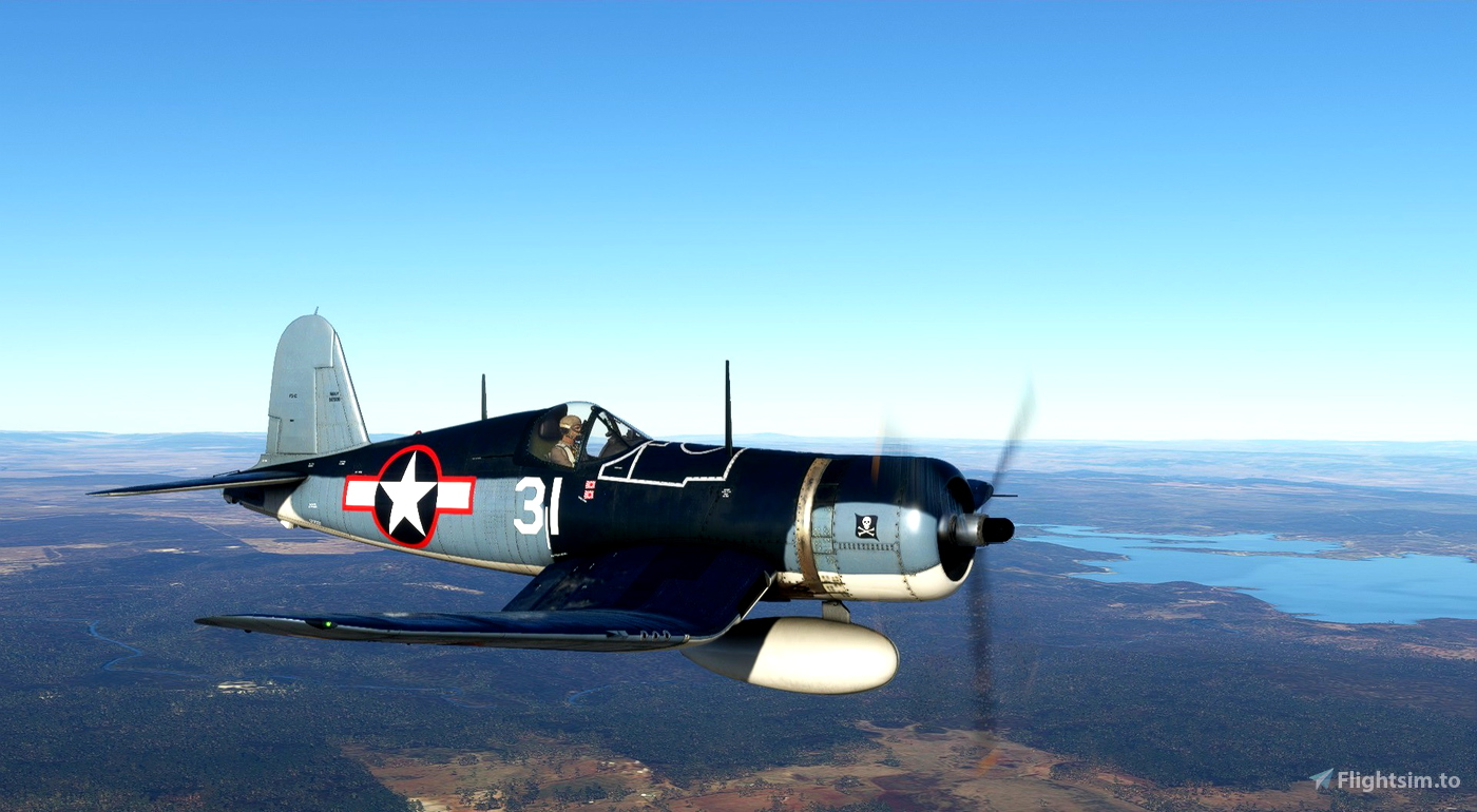 MilViz FG-1D Corsair N46RL VF-17 Jolly Rogers. GoodYear. for Microsoft ...