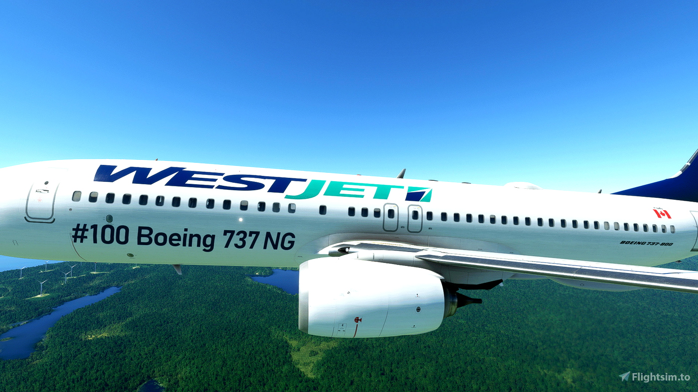 PMDG 737-800 Westjet Airlines - 100th 737NG (C-GAWS) for Microsoft ...