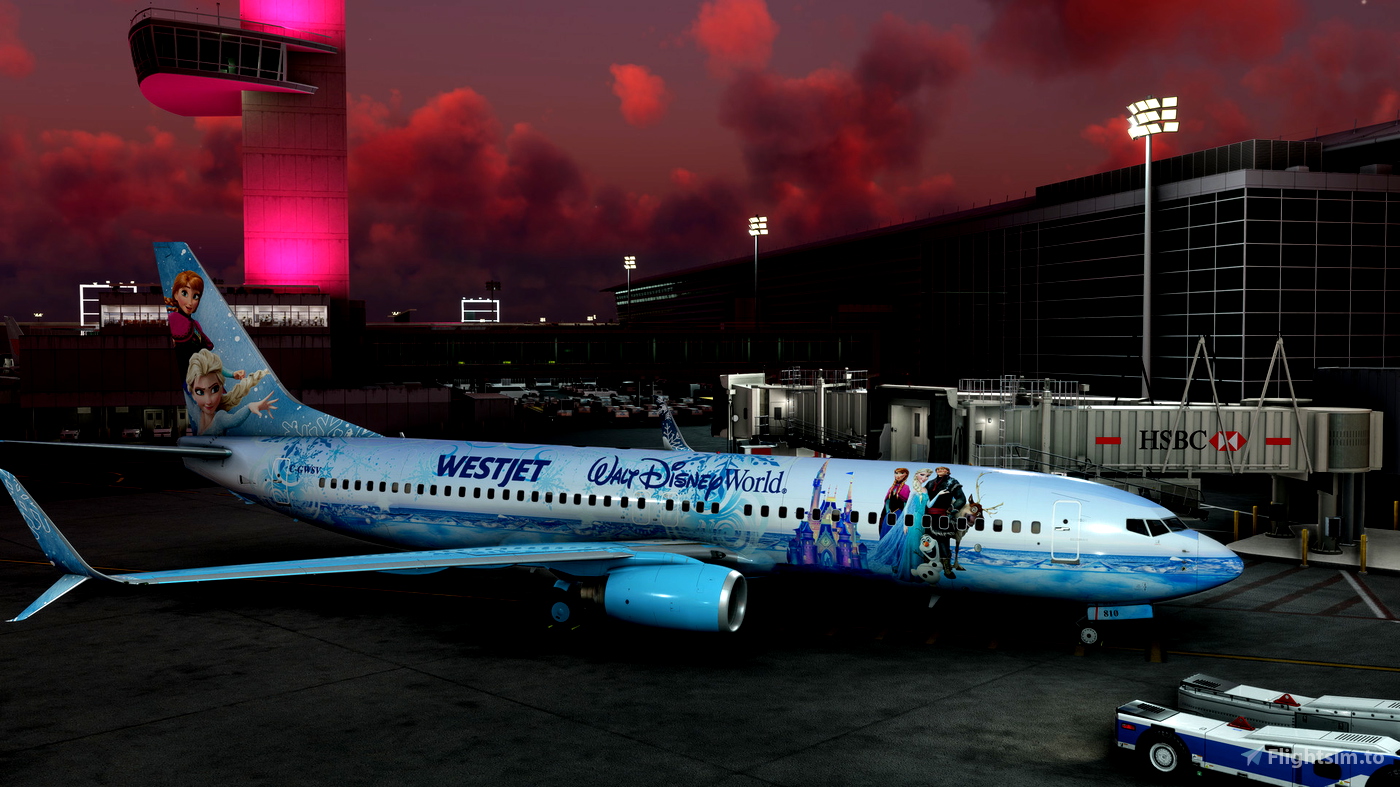 PMDG 737-800 WestJet Walt Disney World - Frozen Livery(Fictional) voor ...