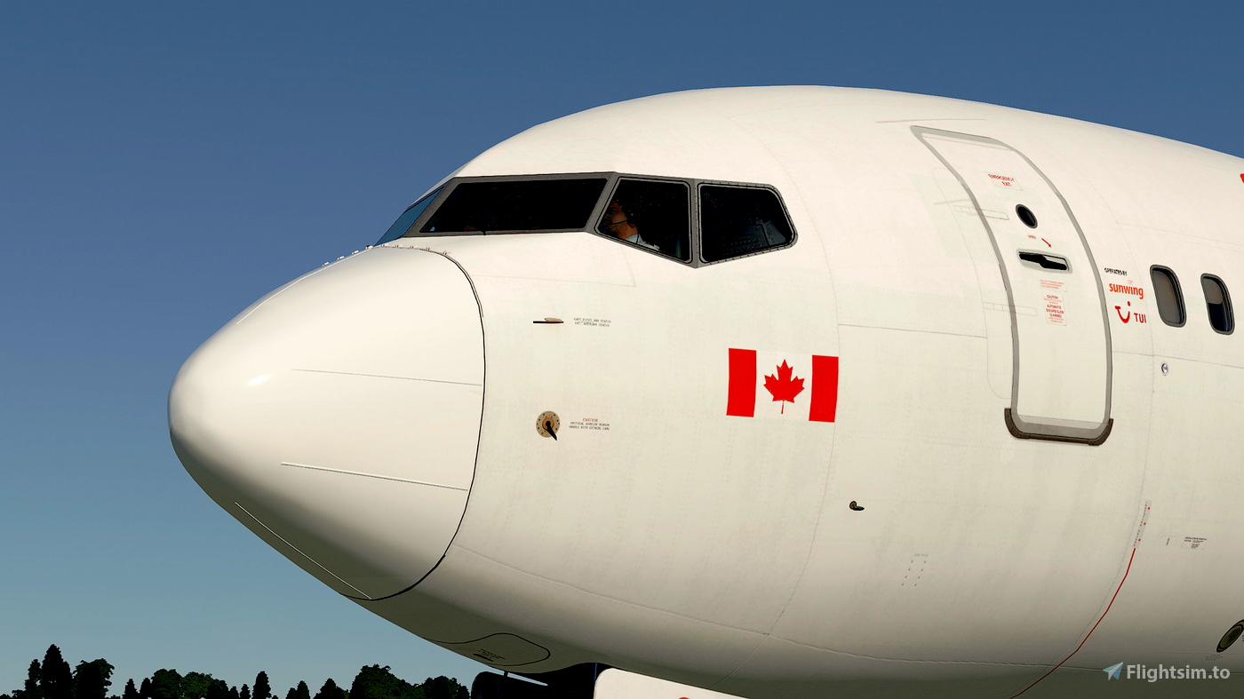 PMDG B737-800SSW - Sunwing C-GNCH (OPB TUI Sticker) for Microsoft Flight Simulator | MSFS