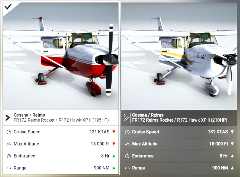 FR172 REIMS ROCKET / CESSNA R172 HAWK XP II for Microsoft Flight ...