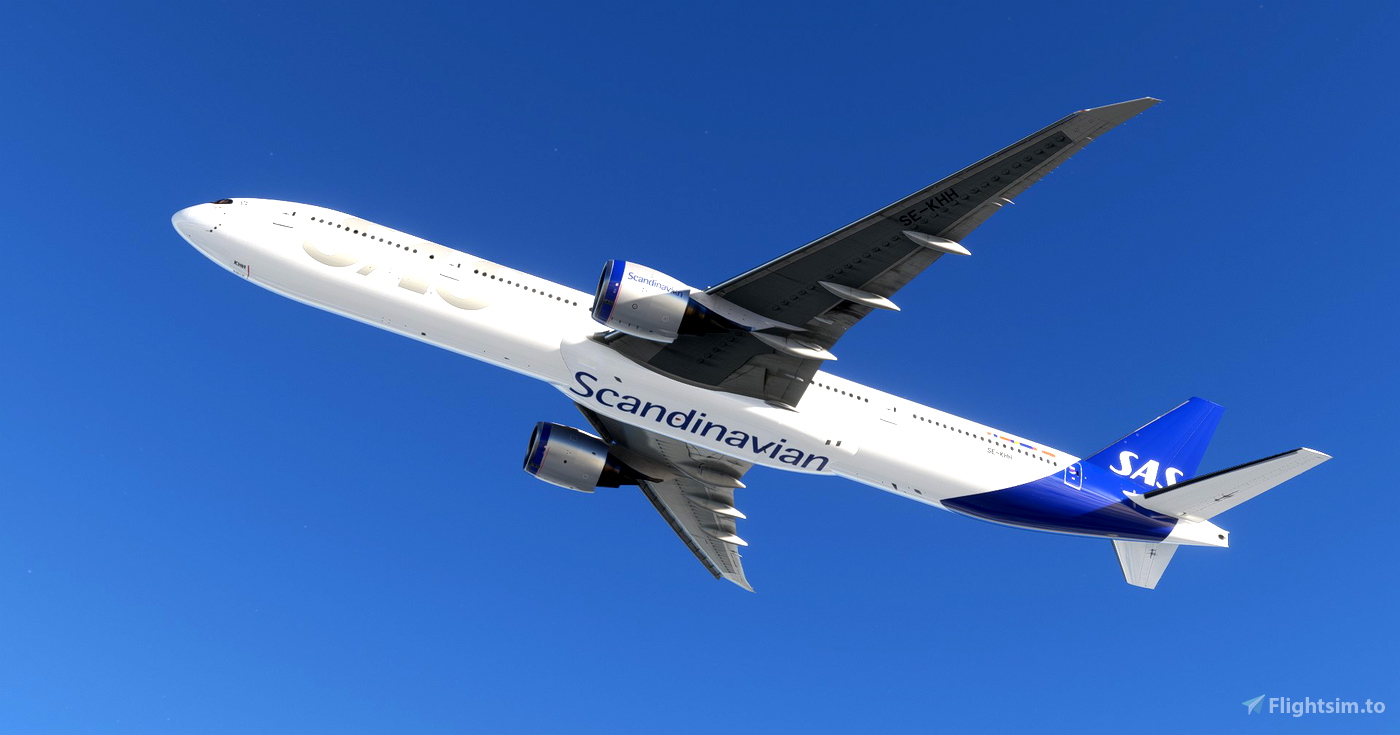 SAS / Scandinavian Airlines CaptainSim 777-300ER for Microsoft Flight ...