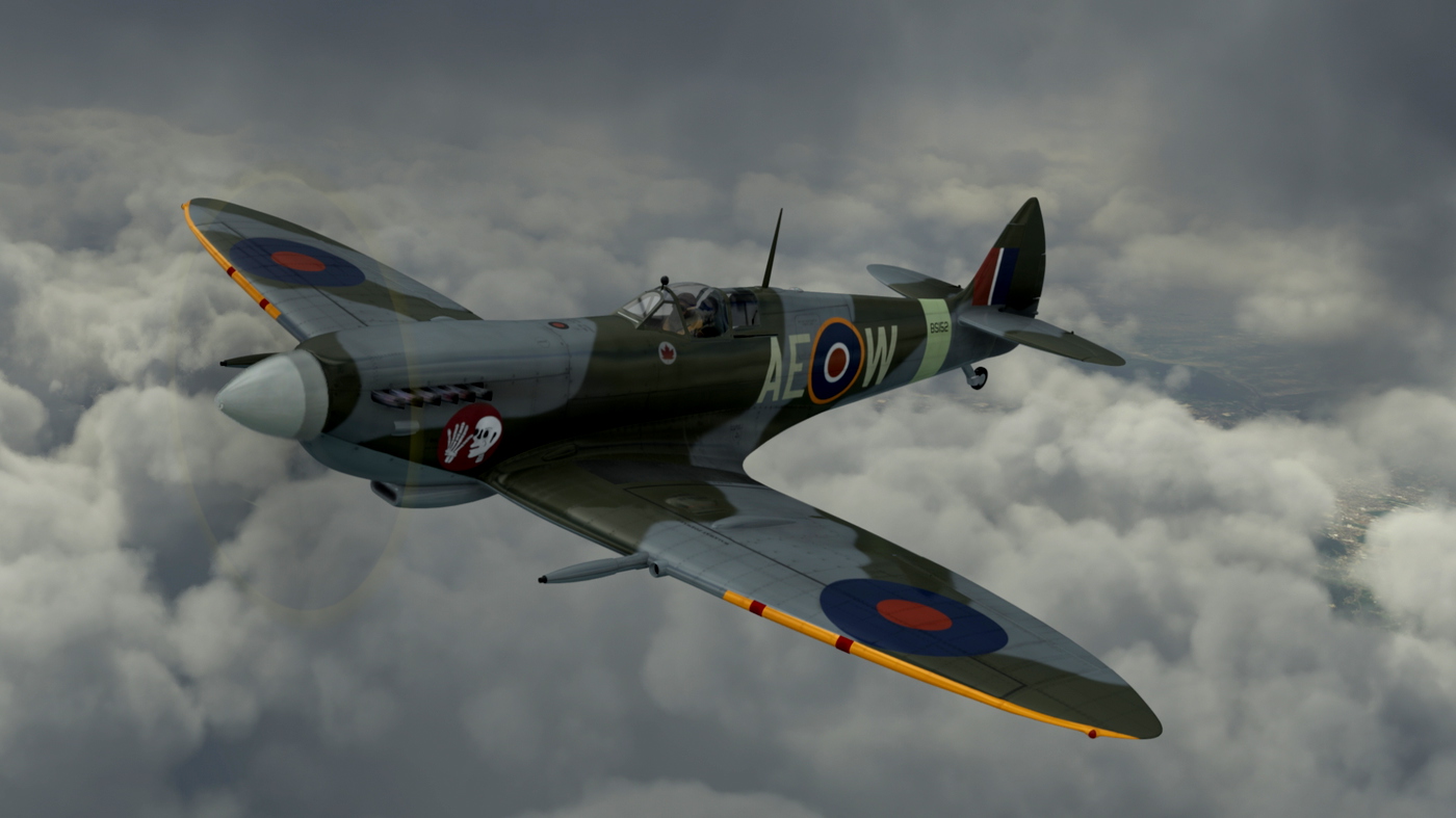 Spitfire MkIX No.402 Sqn RCAF AE-W for Microsoft Flight Simulator | MSFS