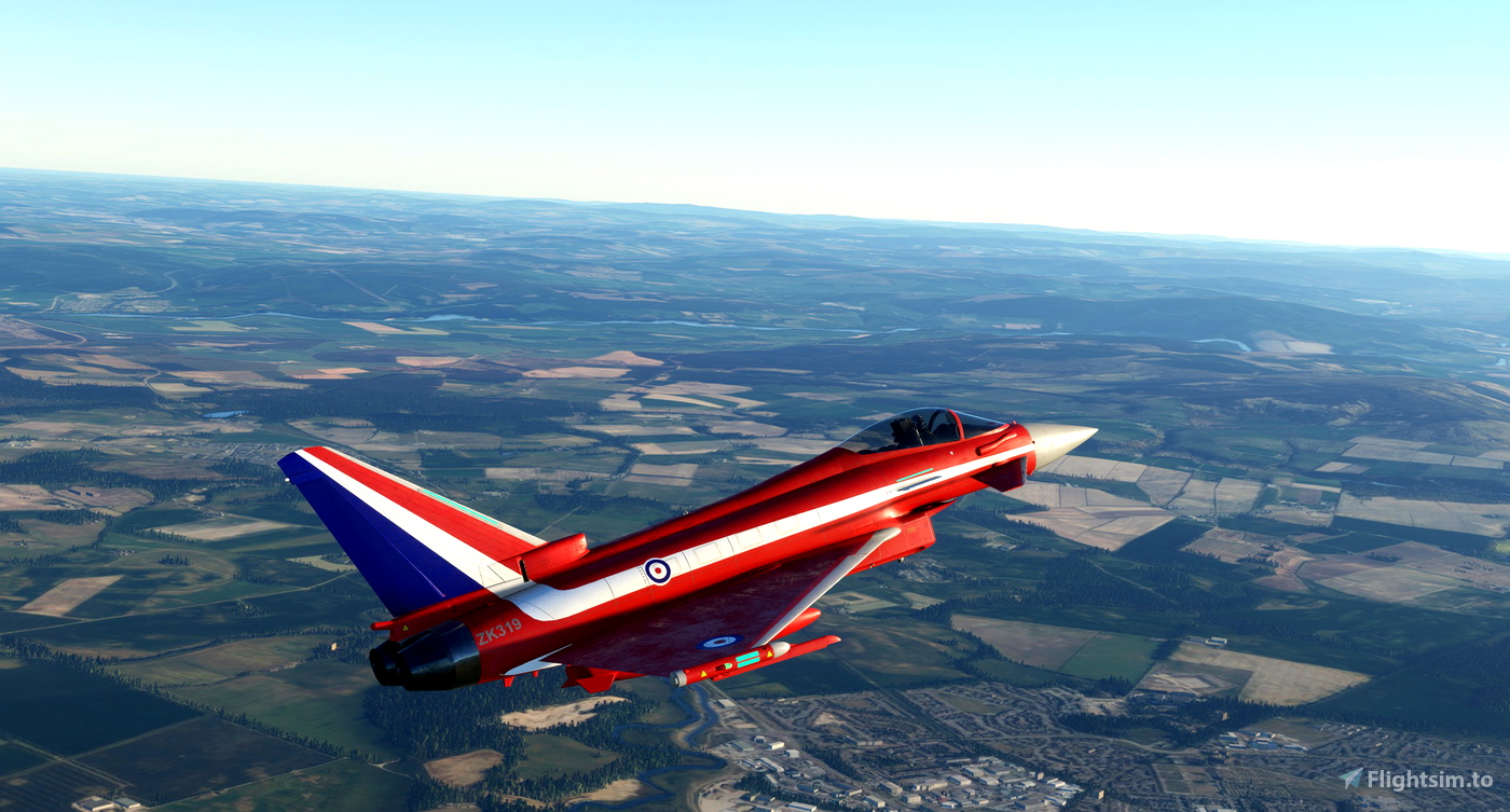2011 RAF "Red Arrow" Typhoon Livery for Microsoft Flight Simulator | MSFS