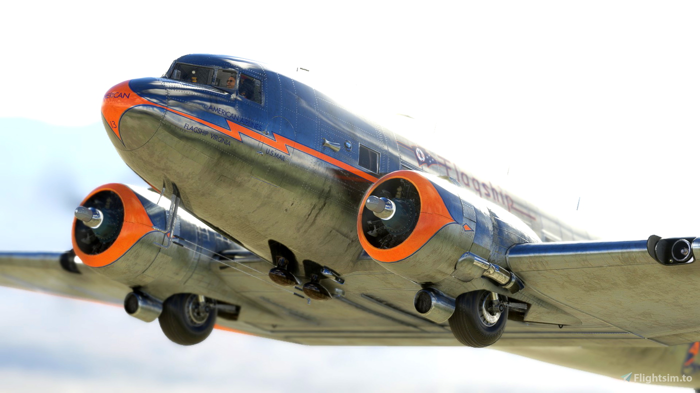 DC-3 American Airlines NC16013 Flagship Virginia for Microsoft Flight ...