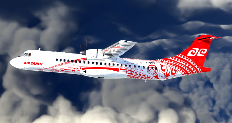 Air Tahiti F-ORVX 'Atanua' (Tatau/Tattoo Livery) | Asobo ATR 72-600 [4K ...