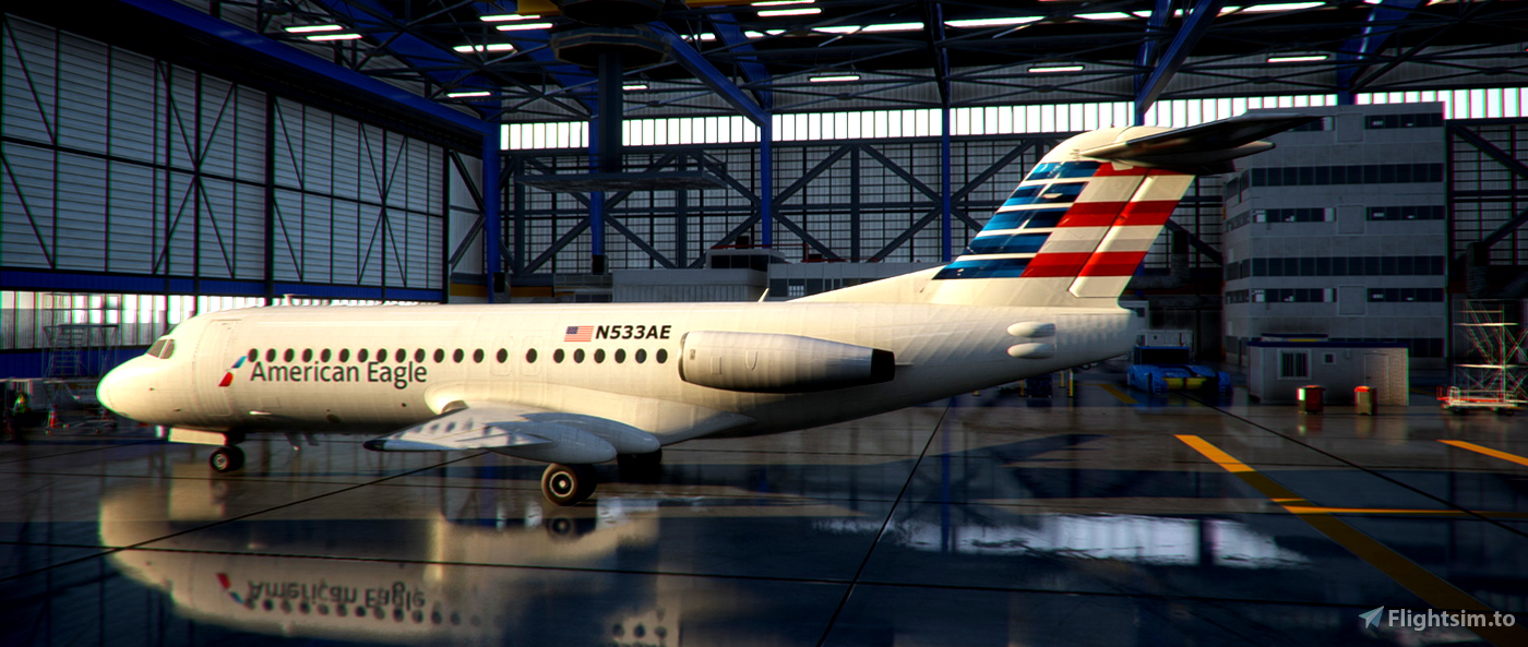 FOKKER F28-4000 AMERICAN EAGLE for Microsoft Flight Simulator | MSFS